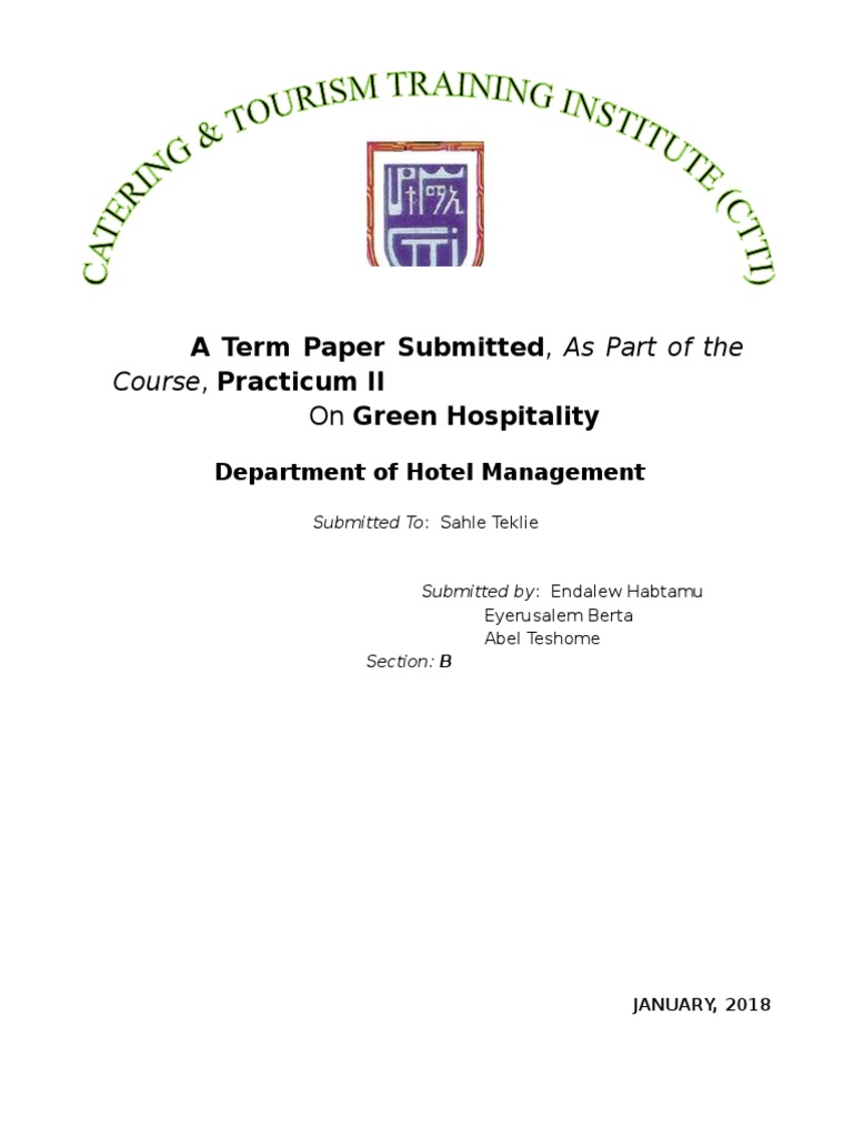 Green Hospitality Paper | PDF | Sustainability | Sustainable Development