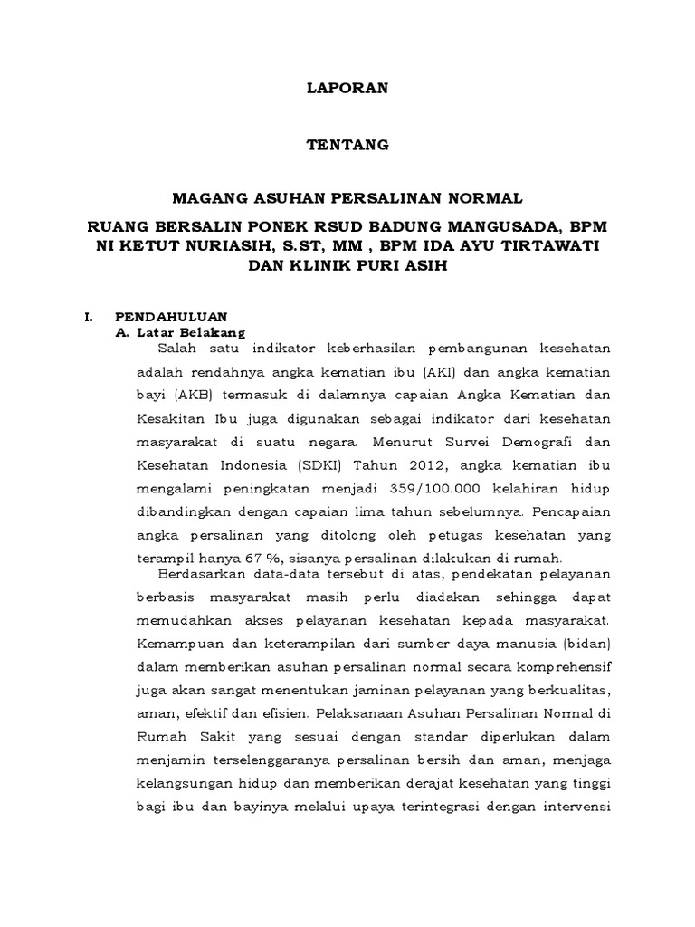 Laporan Magang Wulan | PDF