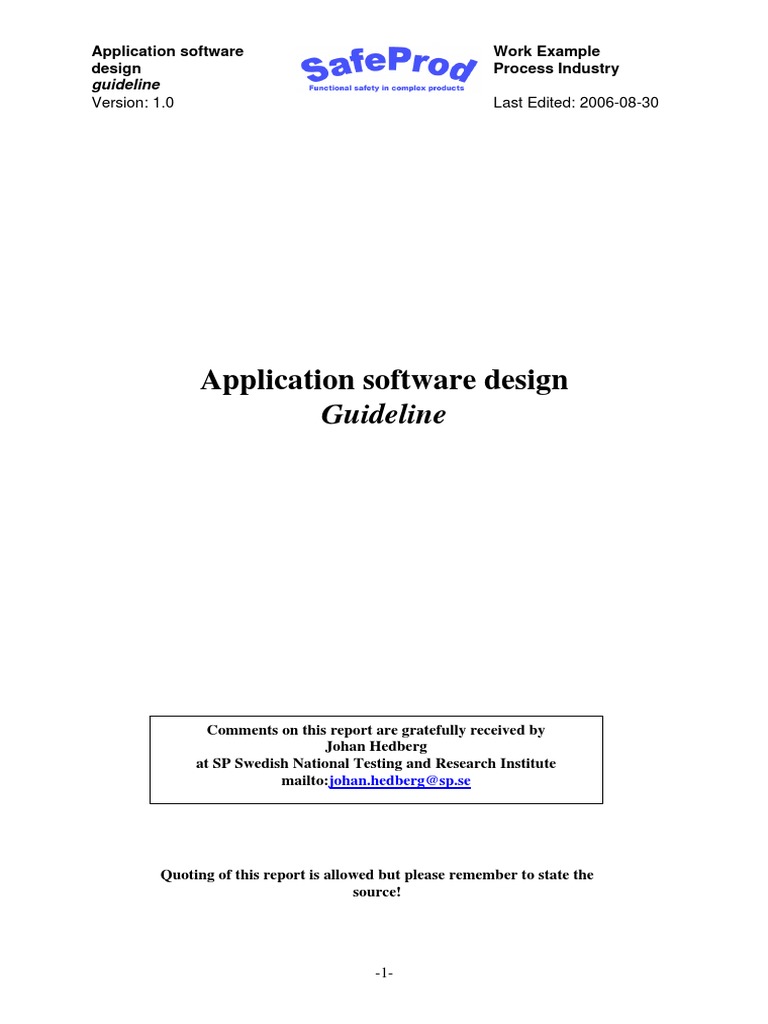 Application Software Design Guideline Process | PDF | Specification ...