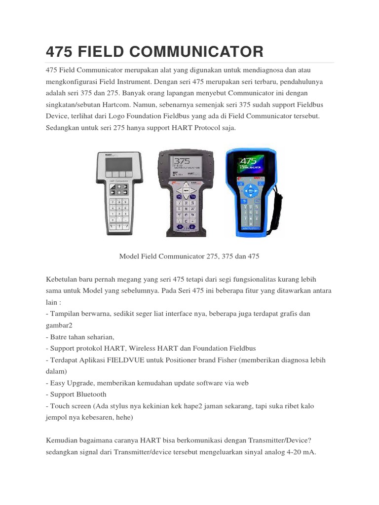 475 Field Communicator | PDF