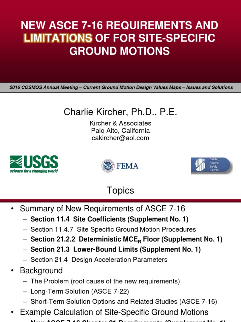 ASCE 7-16 Ch5_kircher_2016.pdf | Spectrum | Force