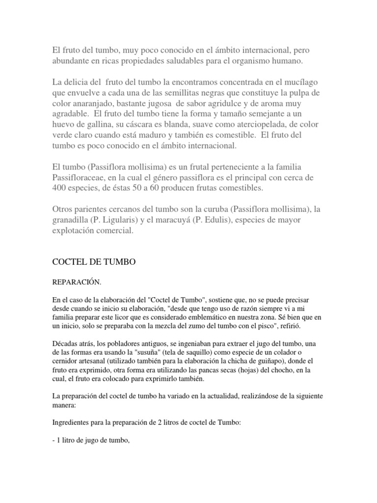 El Fruto Del Tumbo | PDF | Plantas | Naturaleza