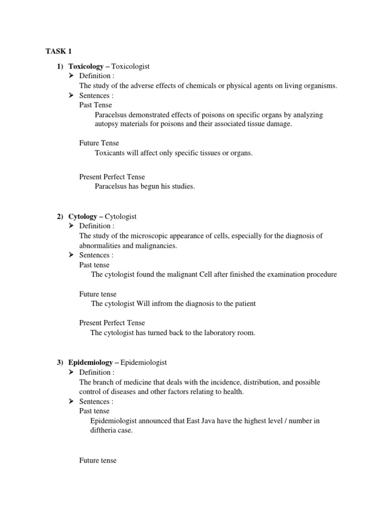 Task 1 1) Toxicology - Toxicologist | Download Free PDF | Urology ...