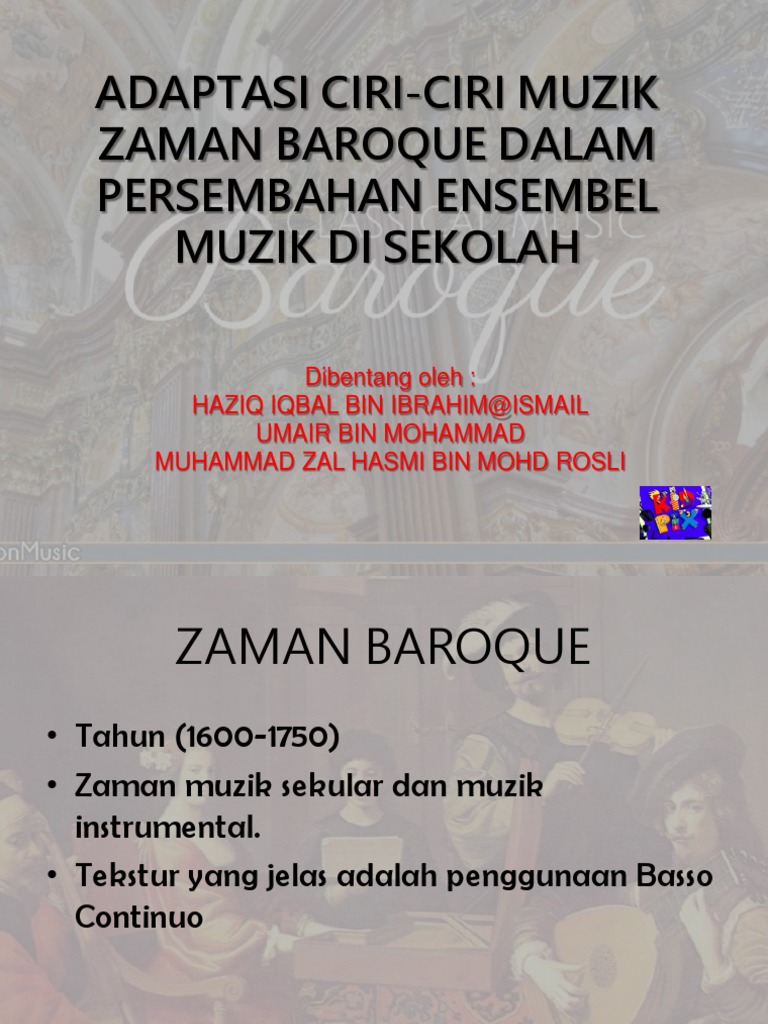 Ciri-Ciri Muzik Zaman Baroque | PDF