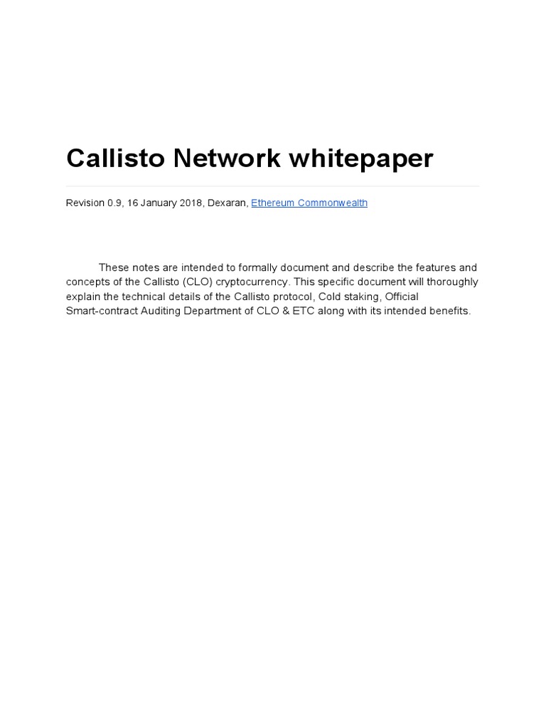 Callisto | PDF | Computing | Computing And Information Technology