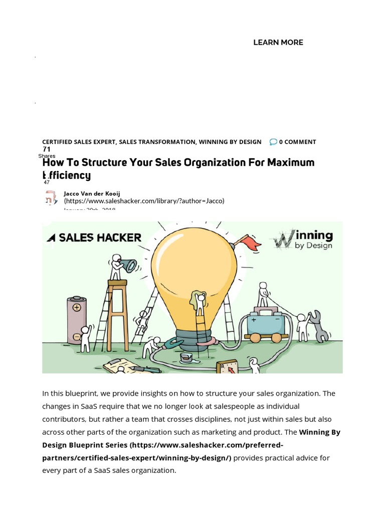 Structuring Modern SaaS Sales Teams | PDF | Sales | Revenue