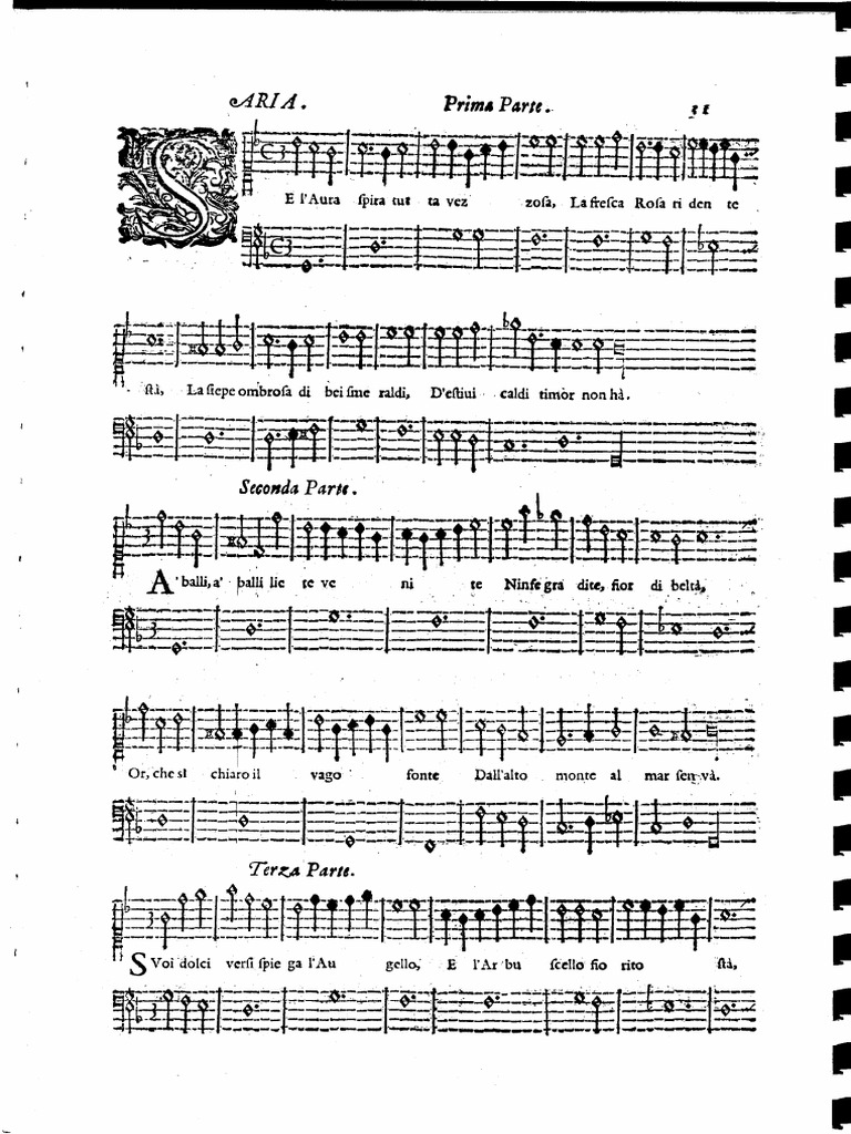 Girolamo Frescobaldi - Se Laura Spira | PDF