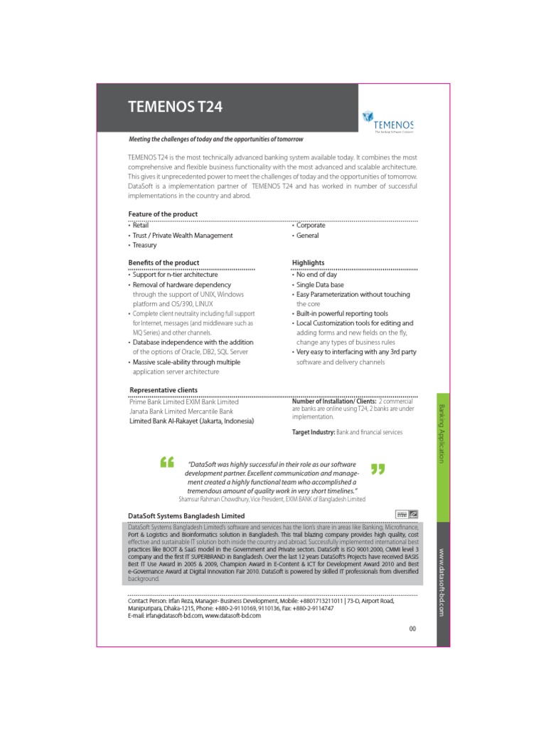 Temenos T24 PDF | PDF | Ibm Db2 | Databases