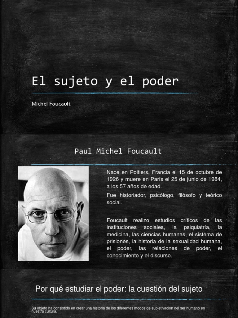 Exposición Sobre "El Sujeto y El Poder" | PDF | Poder (social y ...