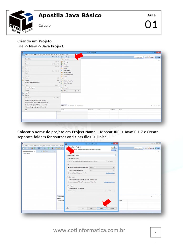 Java Basico Coti Informatica PDF | PDF | Java (linguagem de programação ...
