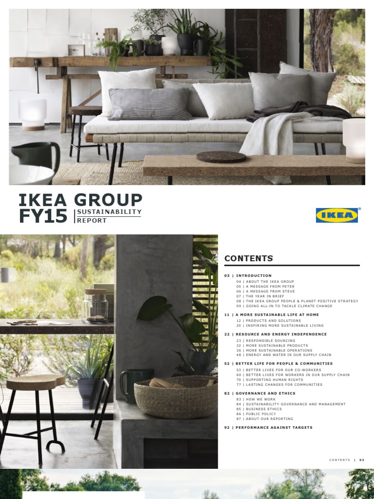 2015 IKEA Sustainability Report PDF | PDF | Sustainability | Efficient ...
