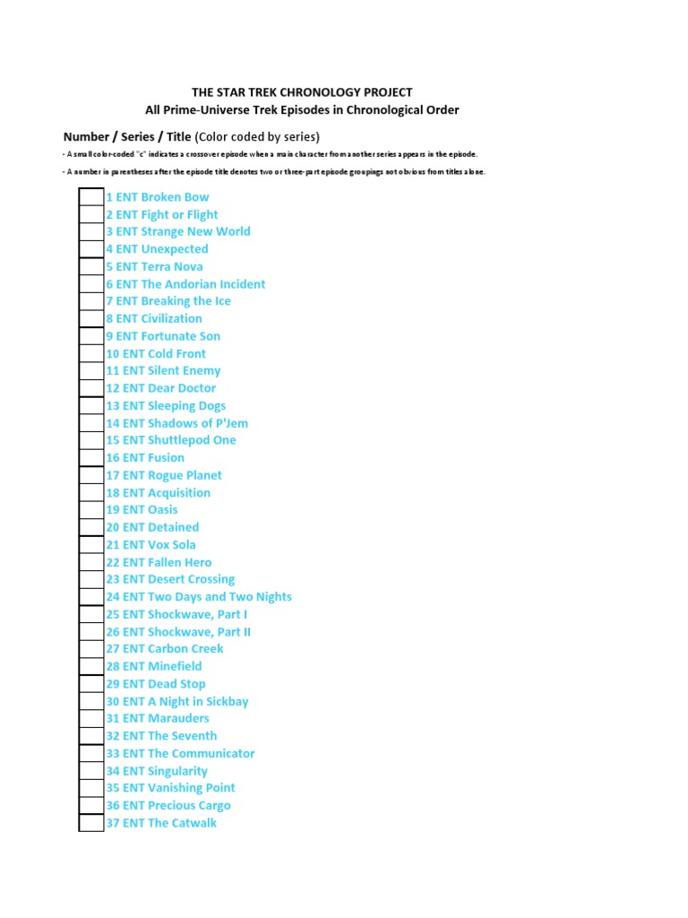Star Trek Chronology Project | PDF | Star Trek | Nature