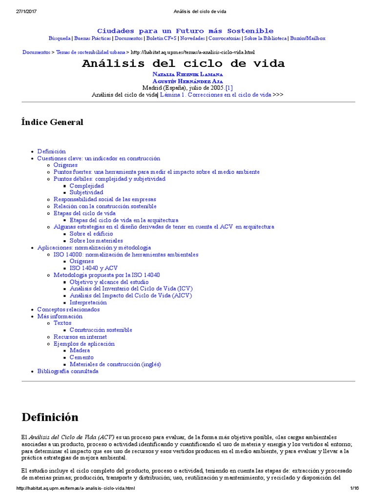 Ciclo De Vida De Materiales De Construccion Pdf Pdf Evaluación Del