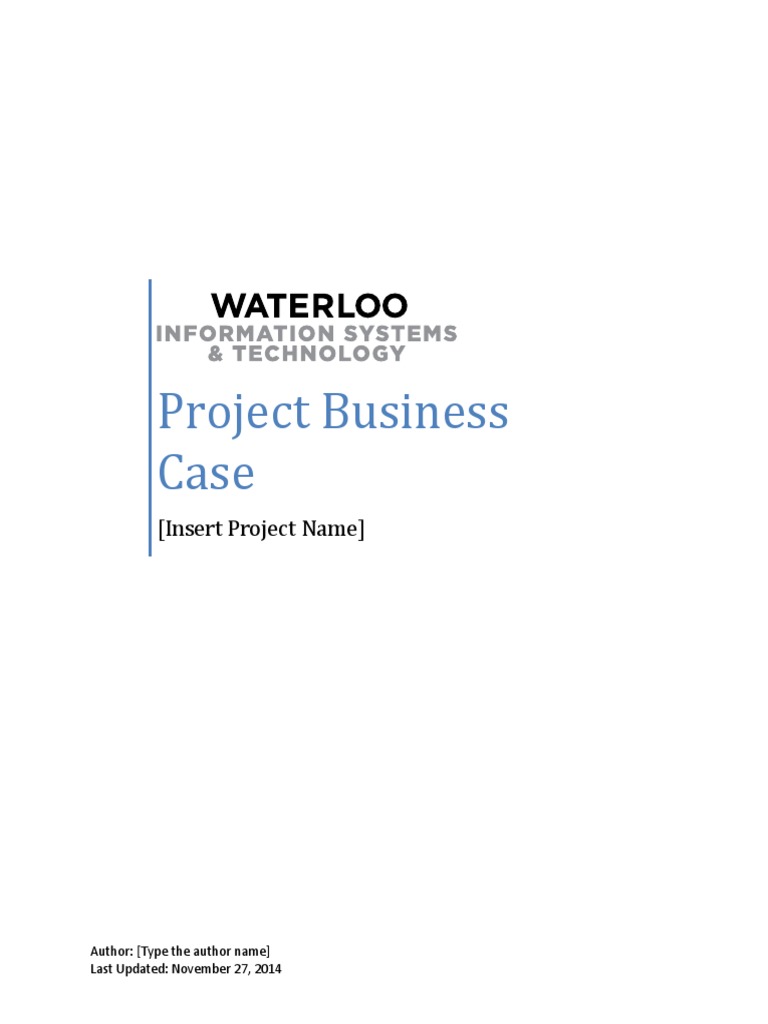 Project Business Case Template | PDF | Risk | Cost–Benefit Analysis