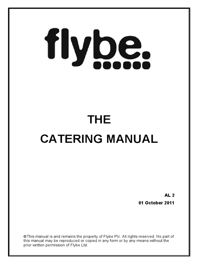 Catering Manual - Al 2 | PDF | Meal | Bar