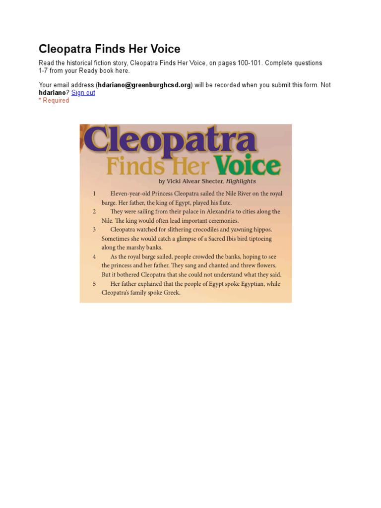 Cleopatra's Journey to Self-Discovery | PDF | Cleopatra | Egypt