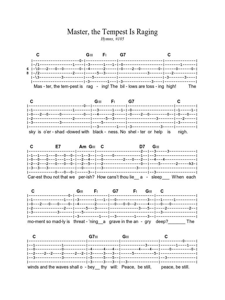 Master The Tempest Is Raging | PDF | Elements Of Music | Music Theory