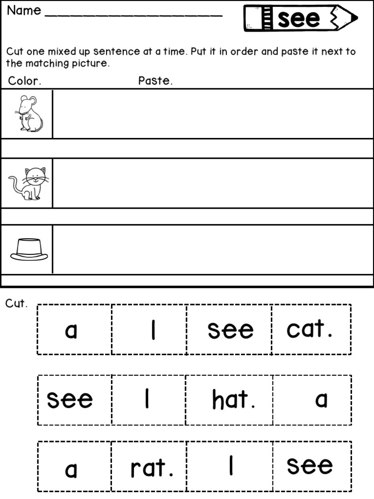 Sentence Ordering Activity | PDF