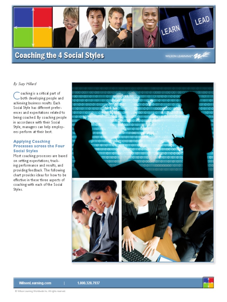 Coaching The Four Social Styles | PDF | Brainstorming | Cognition