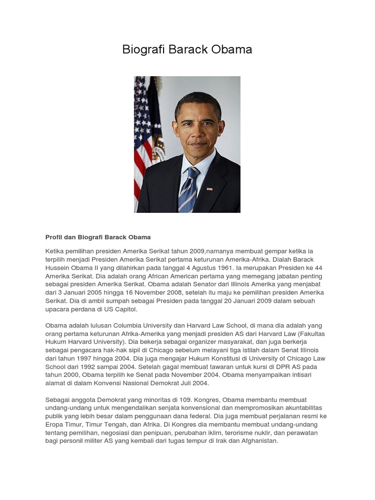 Biografi Barack Obama | PDF