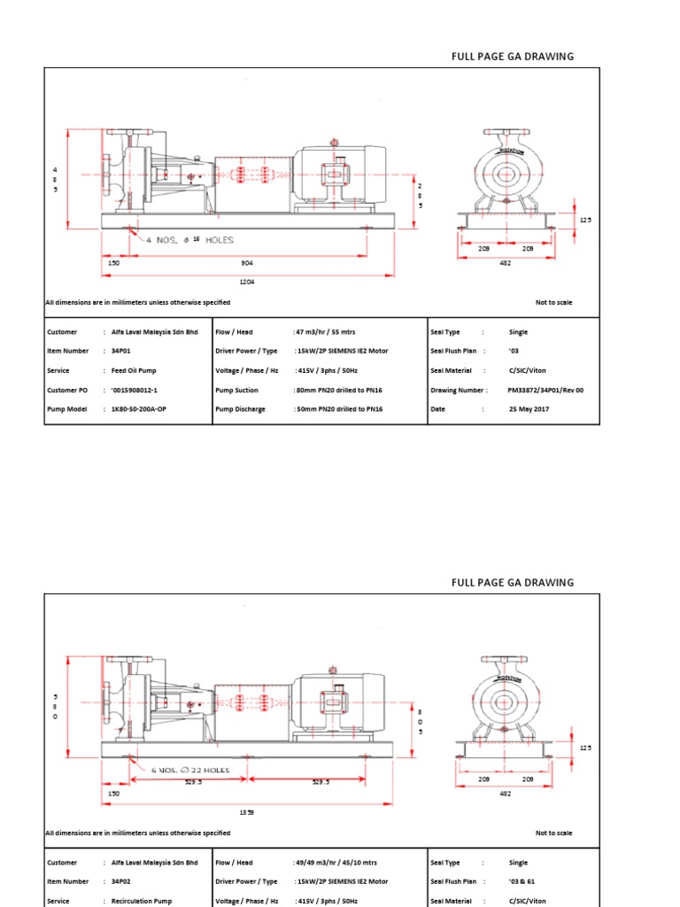 General Arrangement Drawings and Technical Specifications for Multiple ...