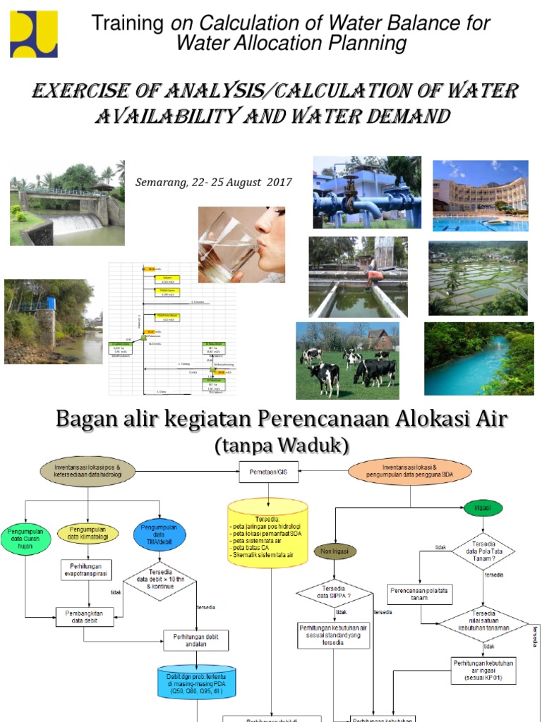 Exercise of Analysis/Calculation of Water Availability and Water Demand ...