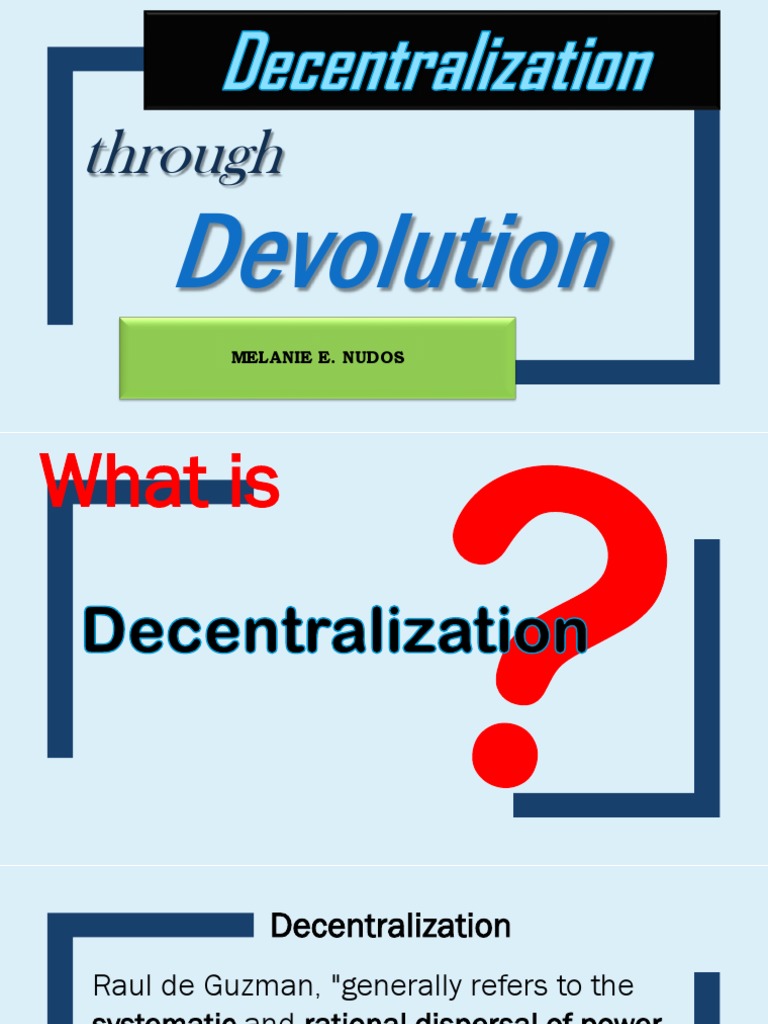 Devolution | PDF | Decentralization | Devolution