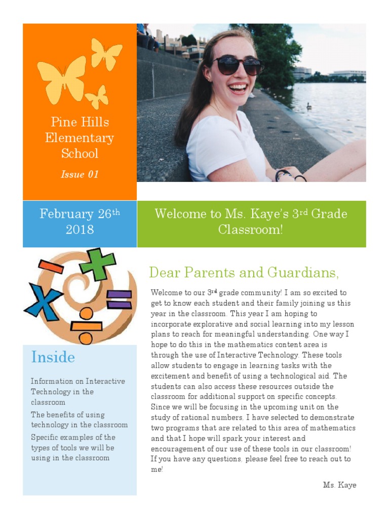 Newsletter Template | PDF | Fraction (Mathematics) | Classroom
