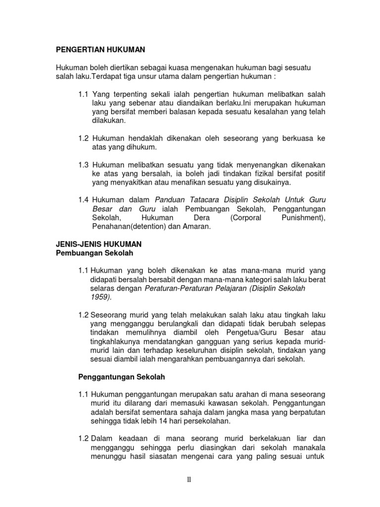 Jenis Dan Prosedur Hukuman | PDF