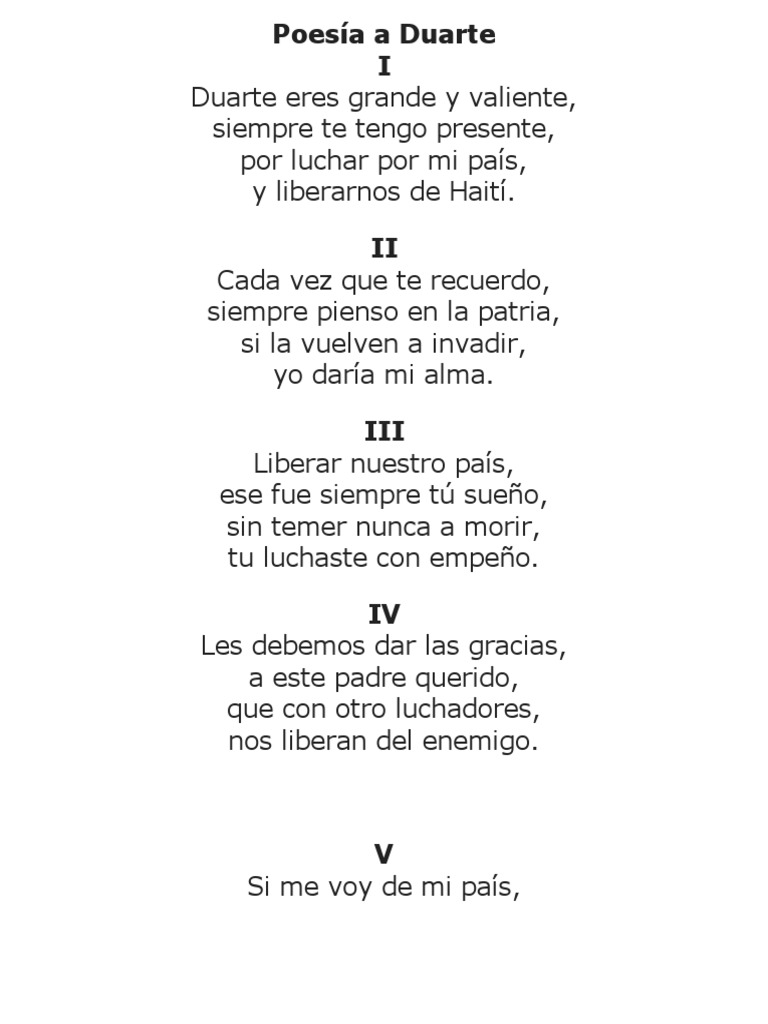 Poesía a Duarte