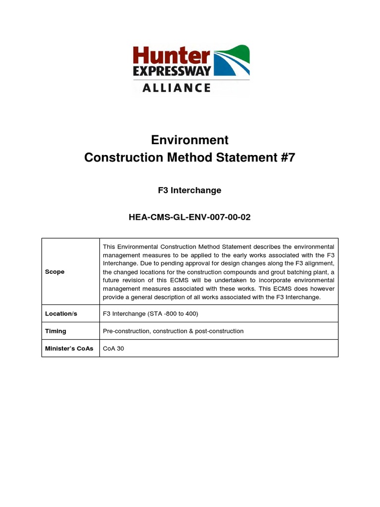 Hunter Expressway Eastern Sec Cms07 | PDF | Interchange (Road) | Road
