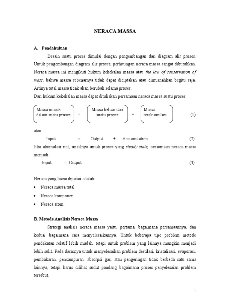 ATK Neraca Massa 1 SDH Print | PDF | Sains & Matematika | Teknologi & Rekayasa