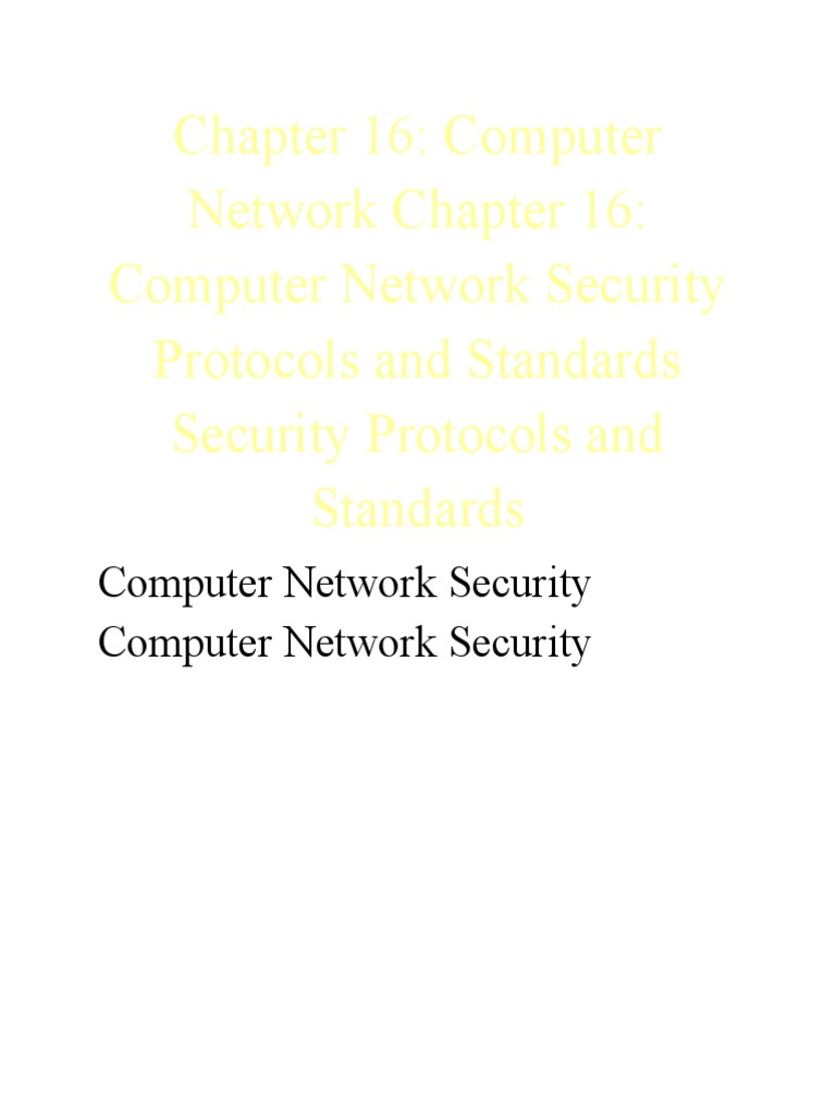 Computer Network Security Protocols and Standards60 PDF | PDF | Virtual ...