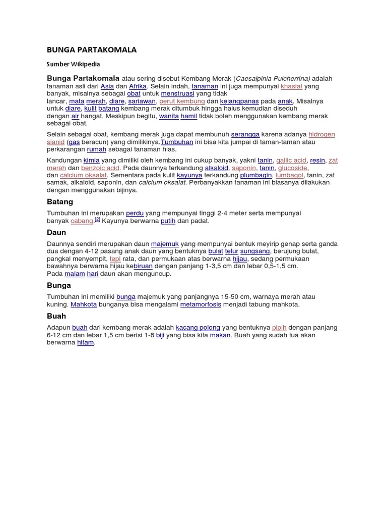 Bunga Patrakomala | PDF