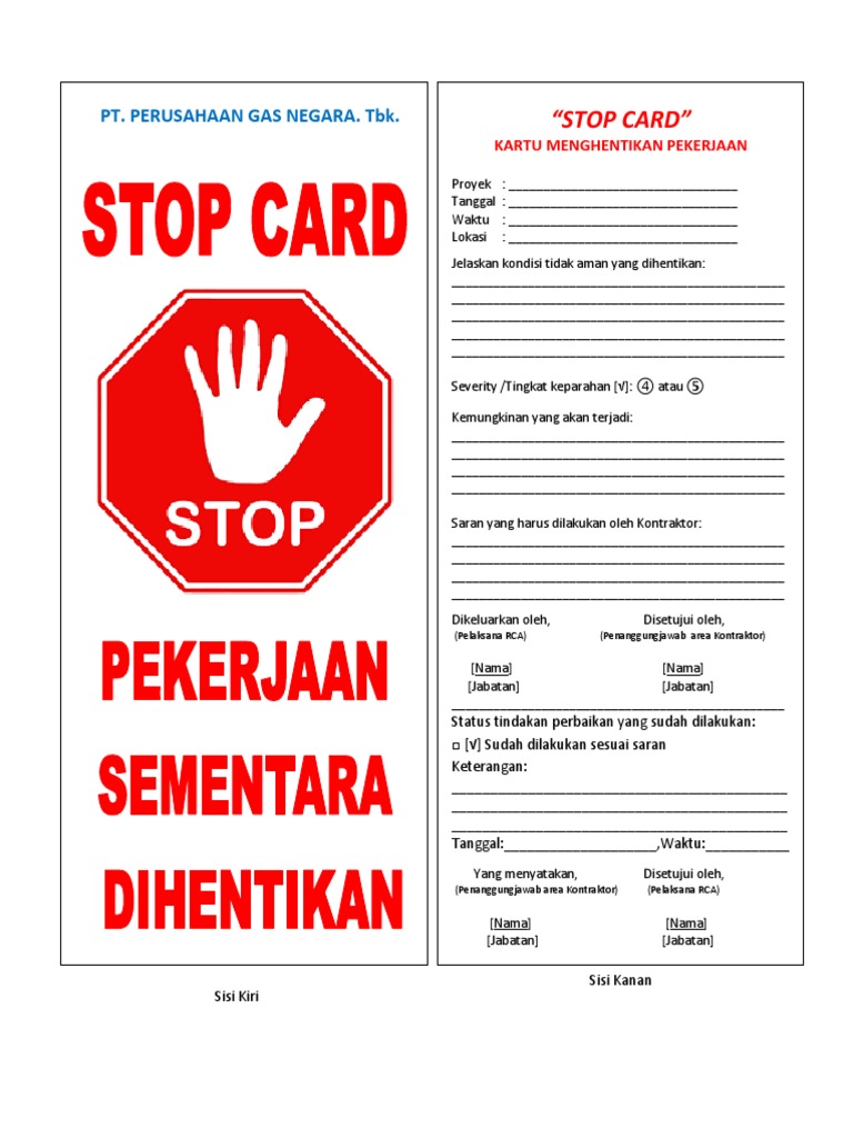 Stop Card | PDF