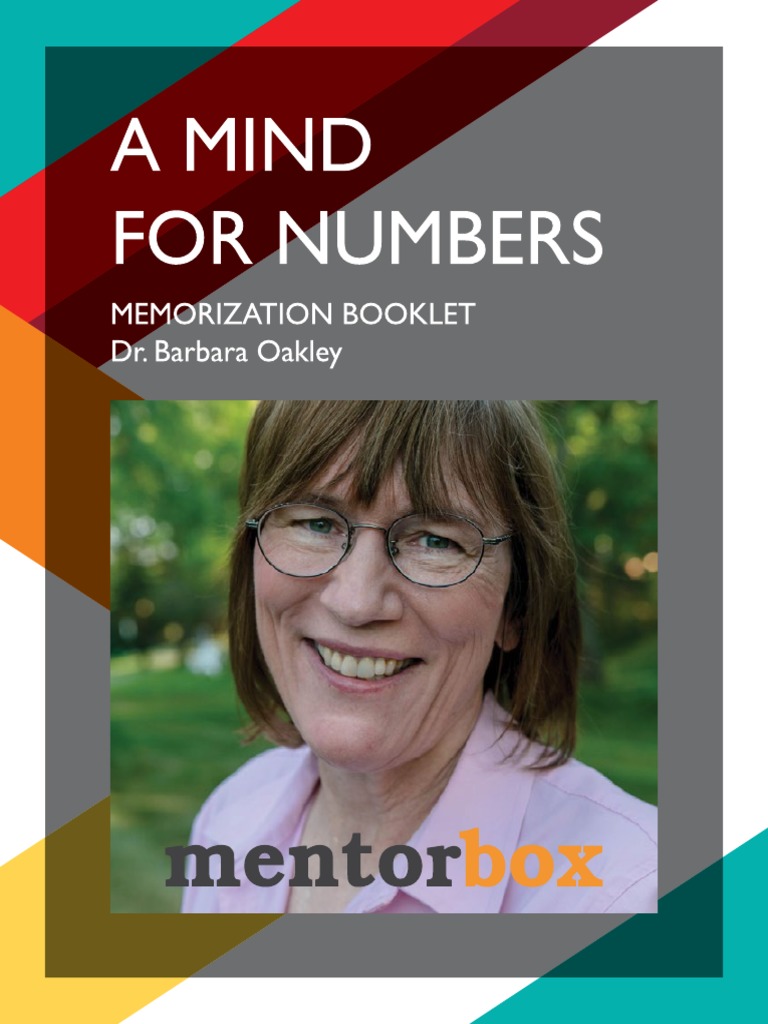 A Mind for Numbers - Barbara Oakley - Memorization Booklet | Learning ...