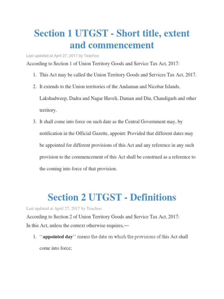UTGST | PDF | Taxes | Value Added Tax