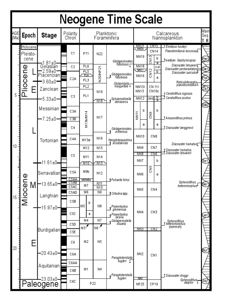 Neogene Timescale | PDF