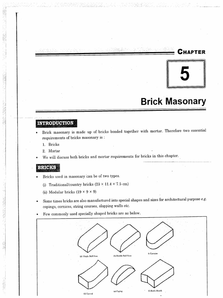 Brick Masonry Notes | PDF