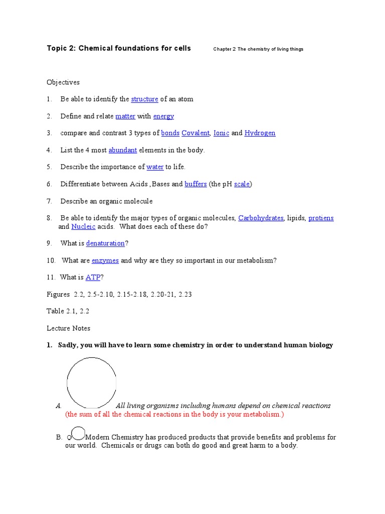 Chemical Foundation For Cell | PDF | Chemical Polarity | Metabolic Pathway