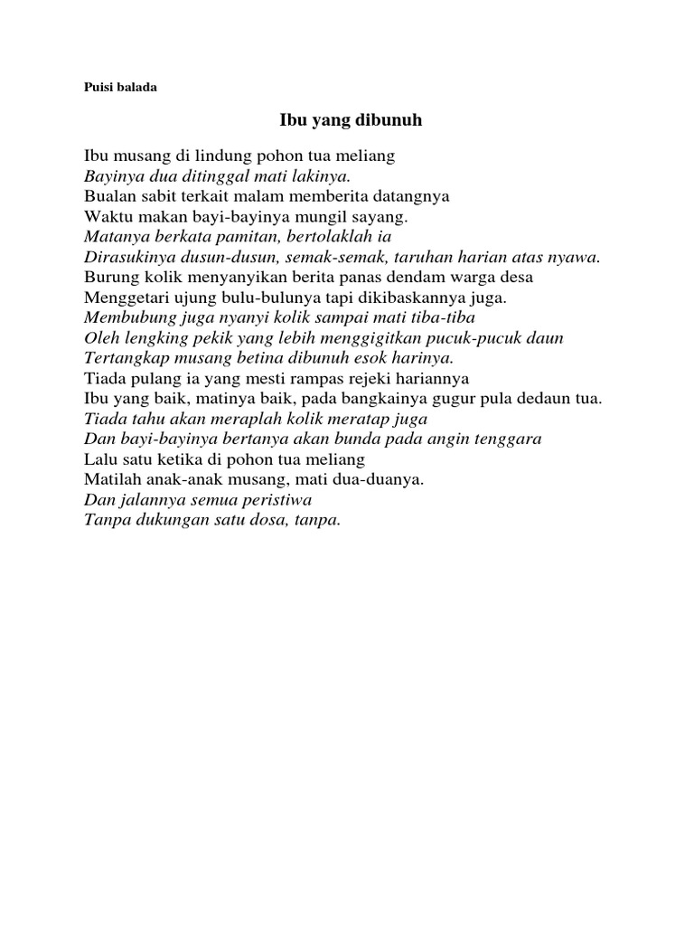 Puisi Balada | PDF