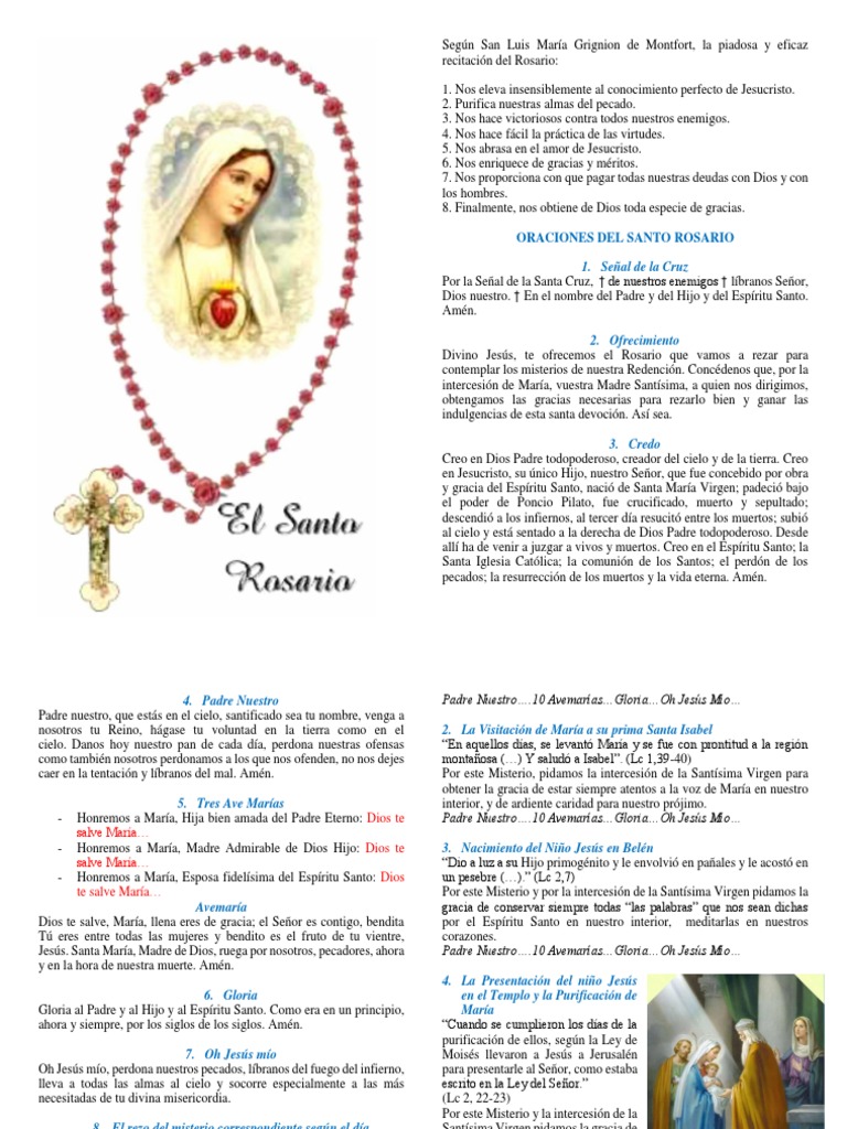 El Rezo Del Santo Rosario | PDF | María, madre de Jesús | orador del Señor