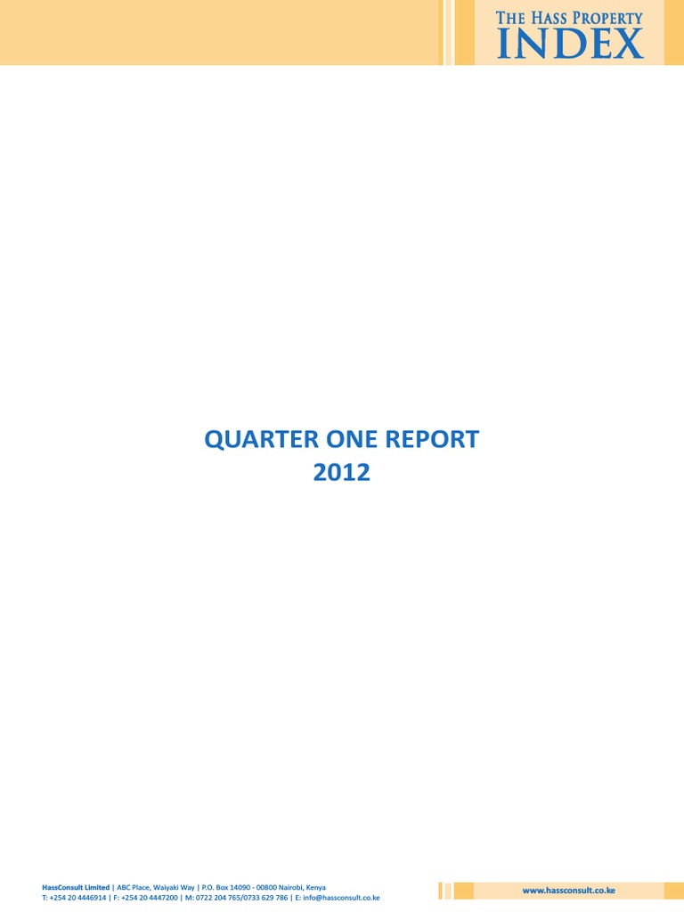Index: Quarter One Report 2012 | PDF | Apartment | Pricing