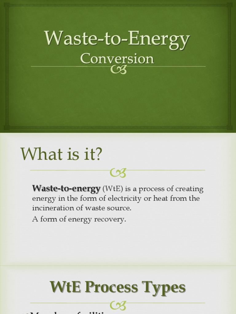 Waste To Energy | PDF | Gasification | Incineration