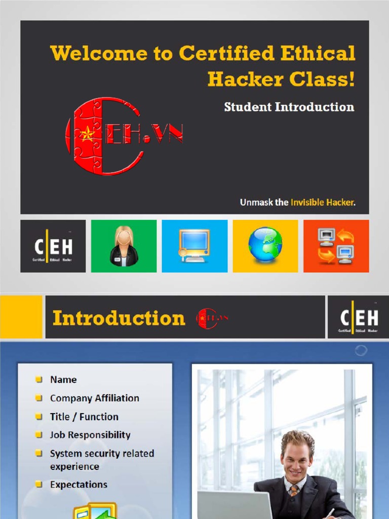 CEH Module 00 - Welcome To Certified Ethical Hacker Class! PDF | PDF ...