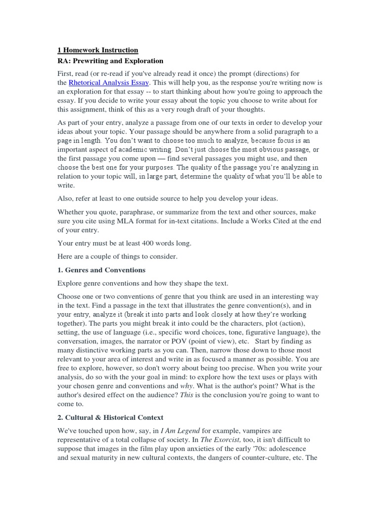 Ra Prewriting and Exploration | PDF | Essays | Citation