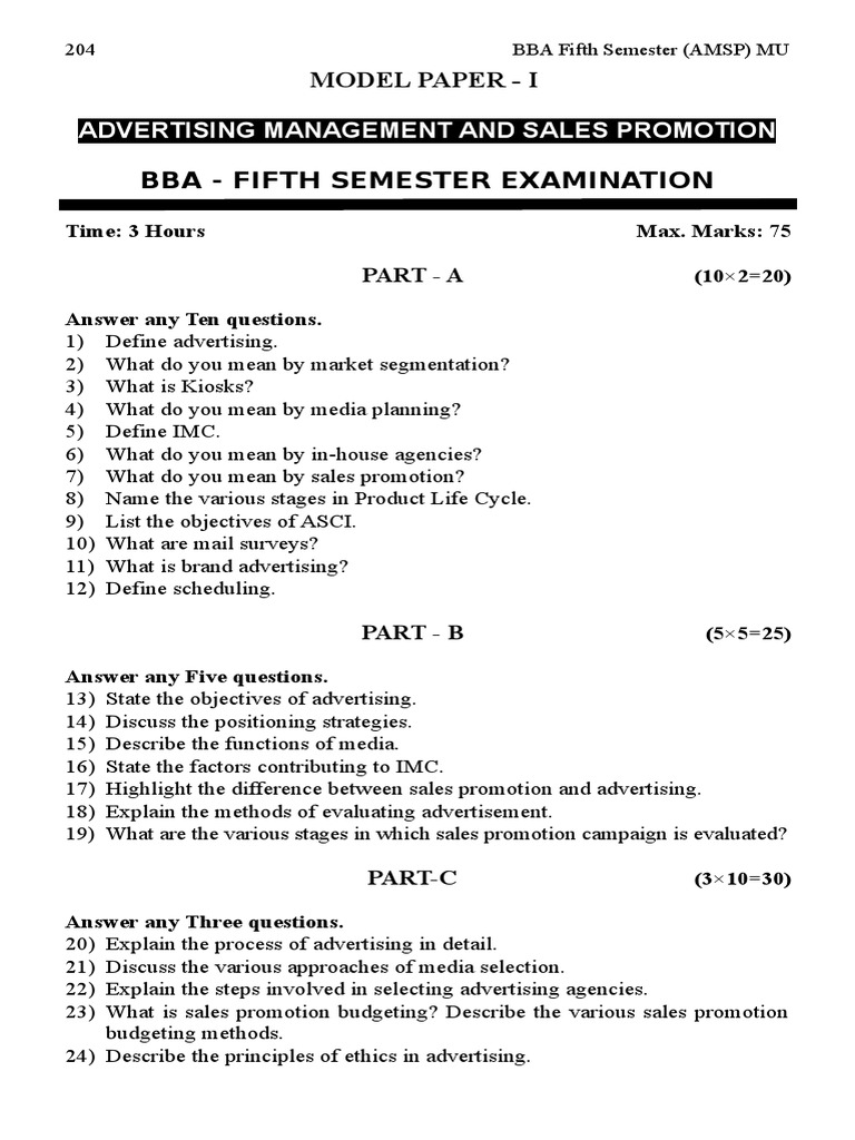 MQP For Madras University | PDF | Advertising | Media Manipulation