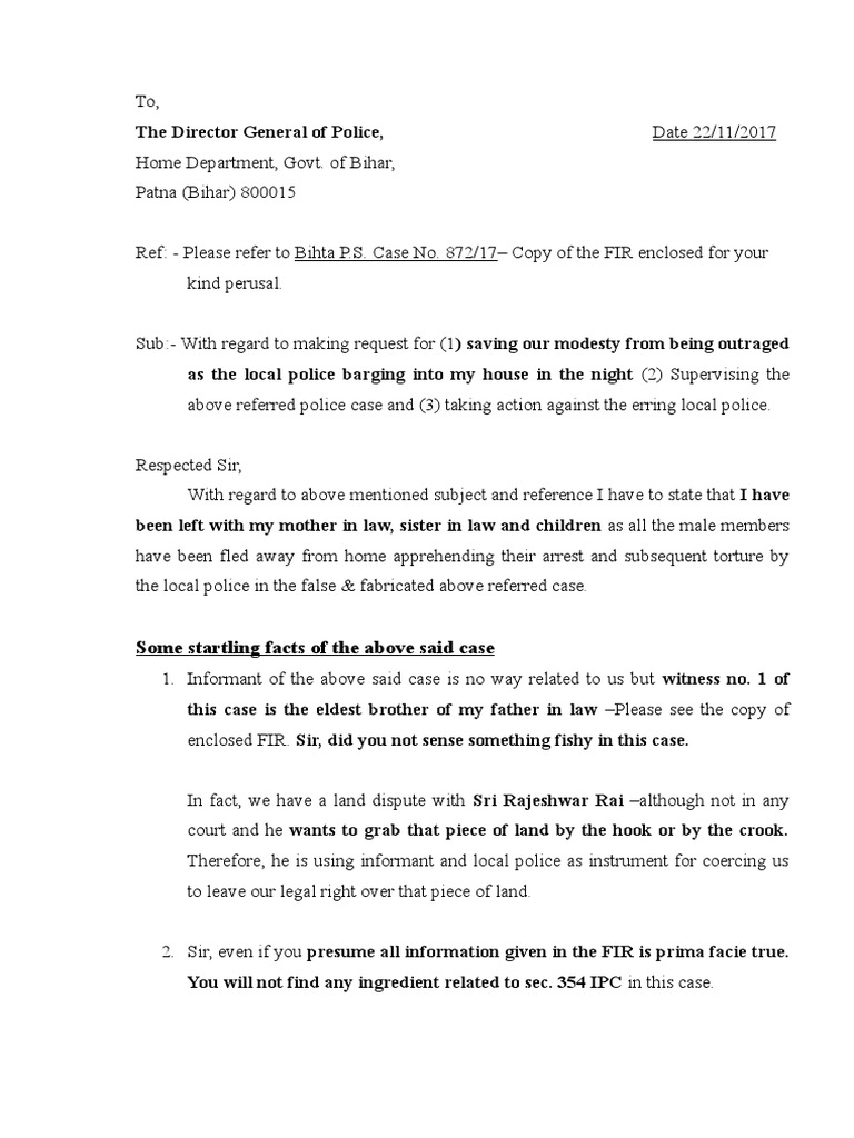 Representation To The DGP and Dig | PDF | Lie | Police