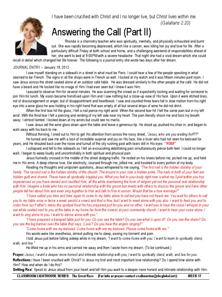 2-22-18 - Answering The Call - Part II | PDF | Jesus