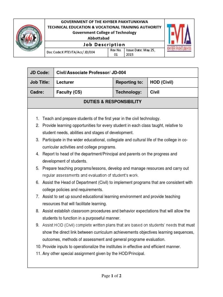 8) .JD Associate Professor | PDF | Vocational Education | Teachers